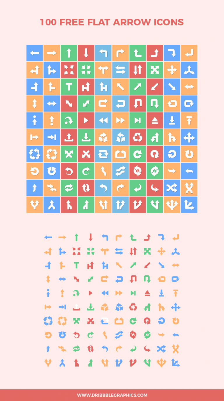 100 Free Flat Arrow Icons | Dribbble Graphics