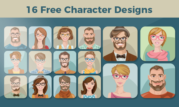 Free 16 Character Designs | Dribbble Graphics