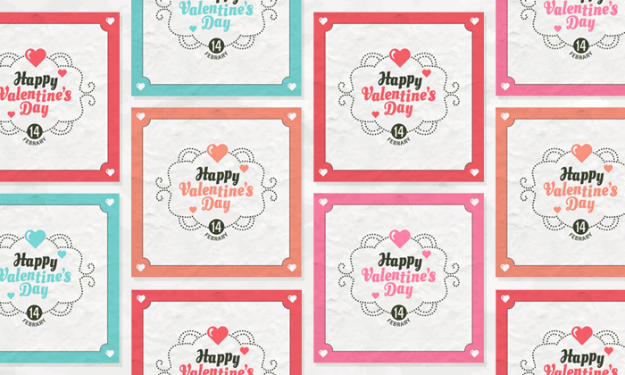 Free Valentine Greeting Card Design Template | Dribbble Graphics