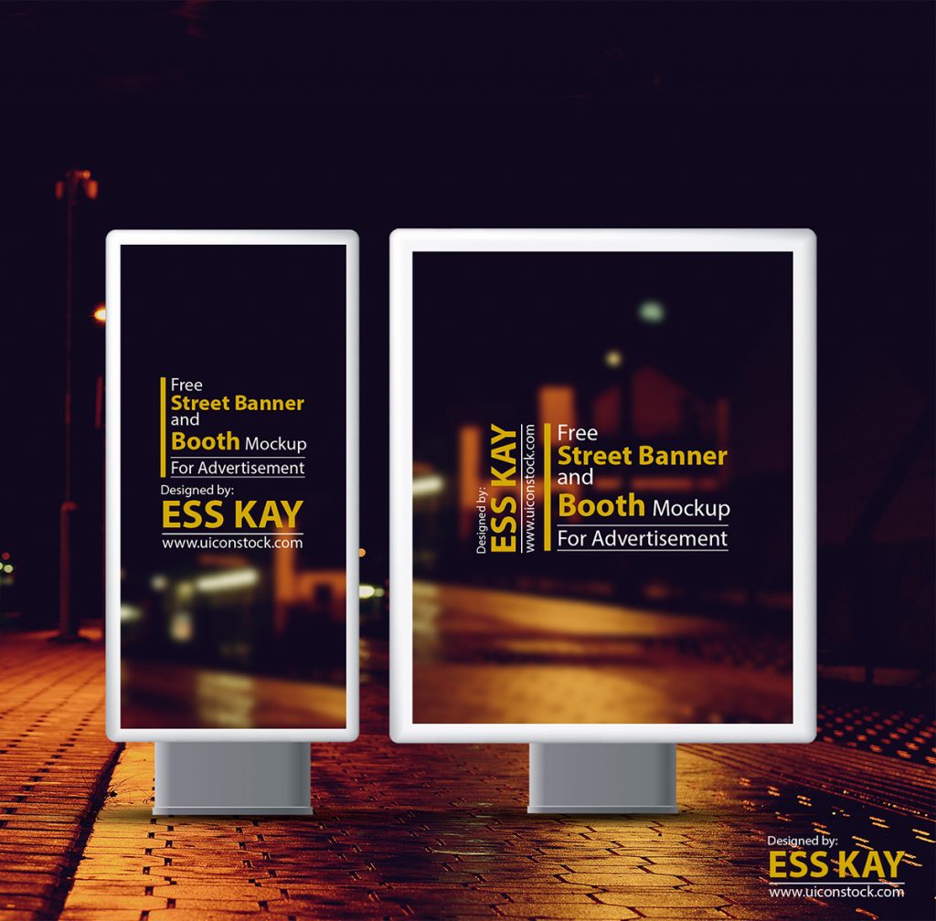 Free Road Side Banner Mock-up | Dribbble Graphics
