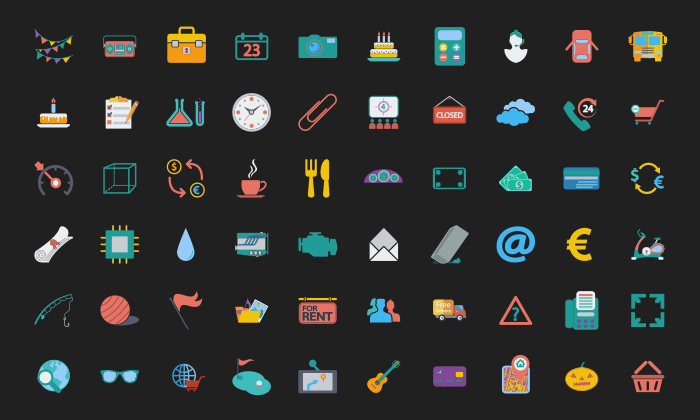 100 Free Colorful Web Design Icons | Dribbble Graphics