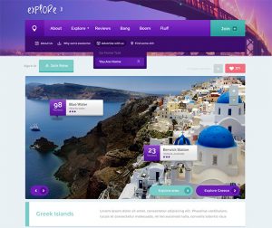 Free Funky & Creative Explore Website PSD Template | Dribbble Graphics
