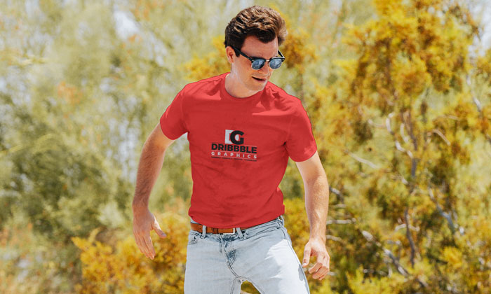 Free Cool Buddy T-Shirt MockUp For Logo Branding | Dribbble Graphics