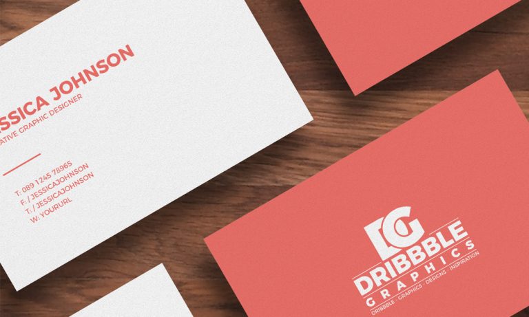 Free Isolated Business Card Mockup | Dribbble Graphics