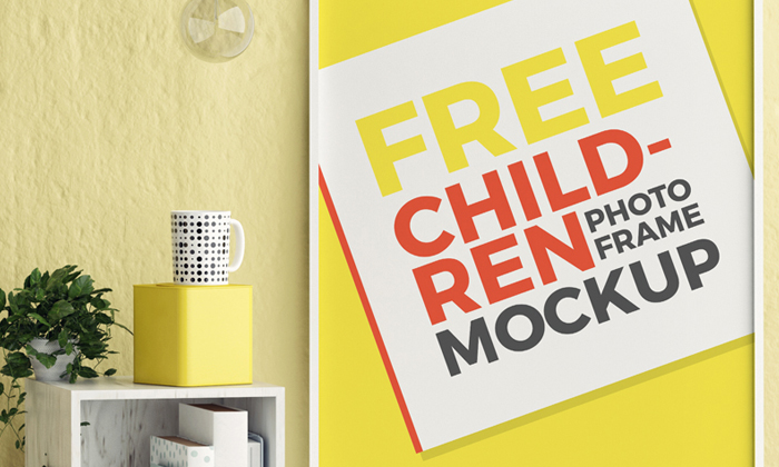 Kids-Room-Photo-Frame-Mockup-PSD-Template | Dribbble Graphics