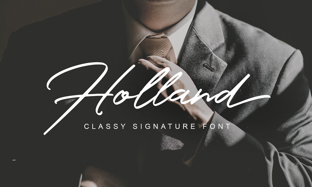 Free Holland Classy Signature Font | Dribbble Graphics