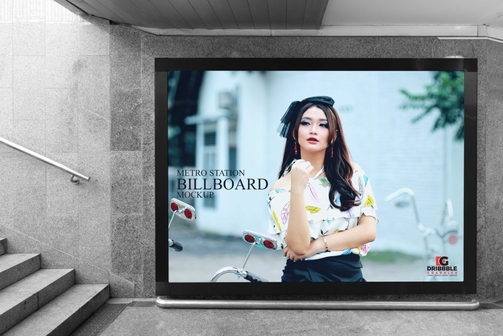 Free Underground Metro Station Billboard Mockup | Dribbble Graphics