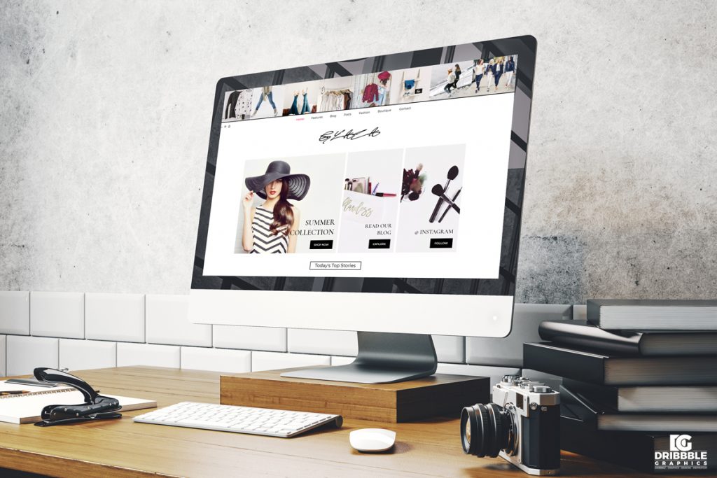 Free Website Screen Mockup PSD | Dribbble Graphics