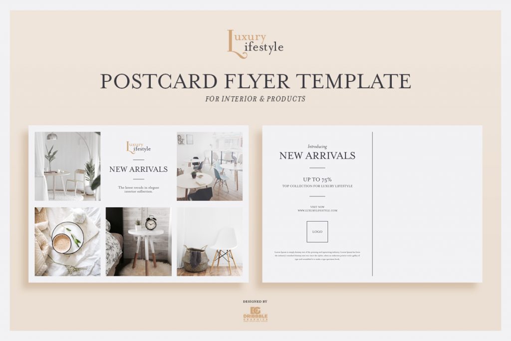 Free Product Postcard Flyer PSD Template | Dribbble Graphics