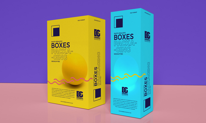 Free Photo Realistic Boxes Packaging Mockup PSD 2019 | Dribbble Graphics