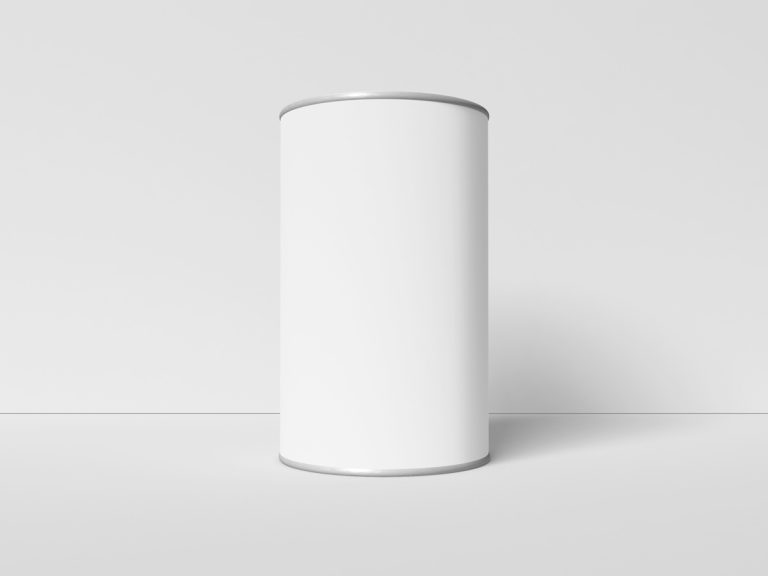 Free Cardboard Tin Can Packaging Mockup PSD | Dribbble Graphics