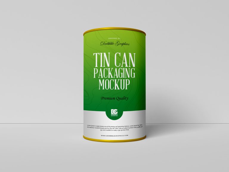 Free Cardboard Tin Can Packaging Mockup PSD | Dribbble Graphics