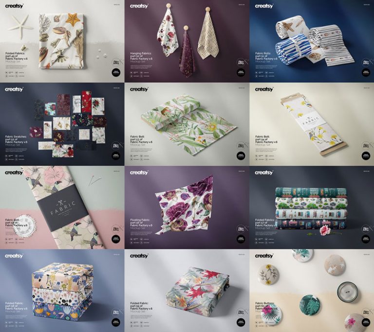 80+ Textile Fabric Mockups | Dribbble Graphics