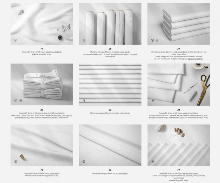 80+ Textile Fabric Mockups | Dribbble Graphics