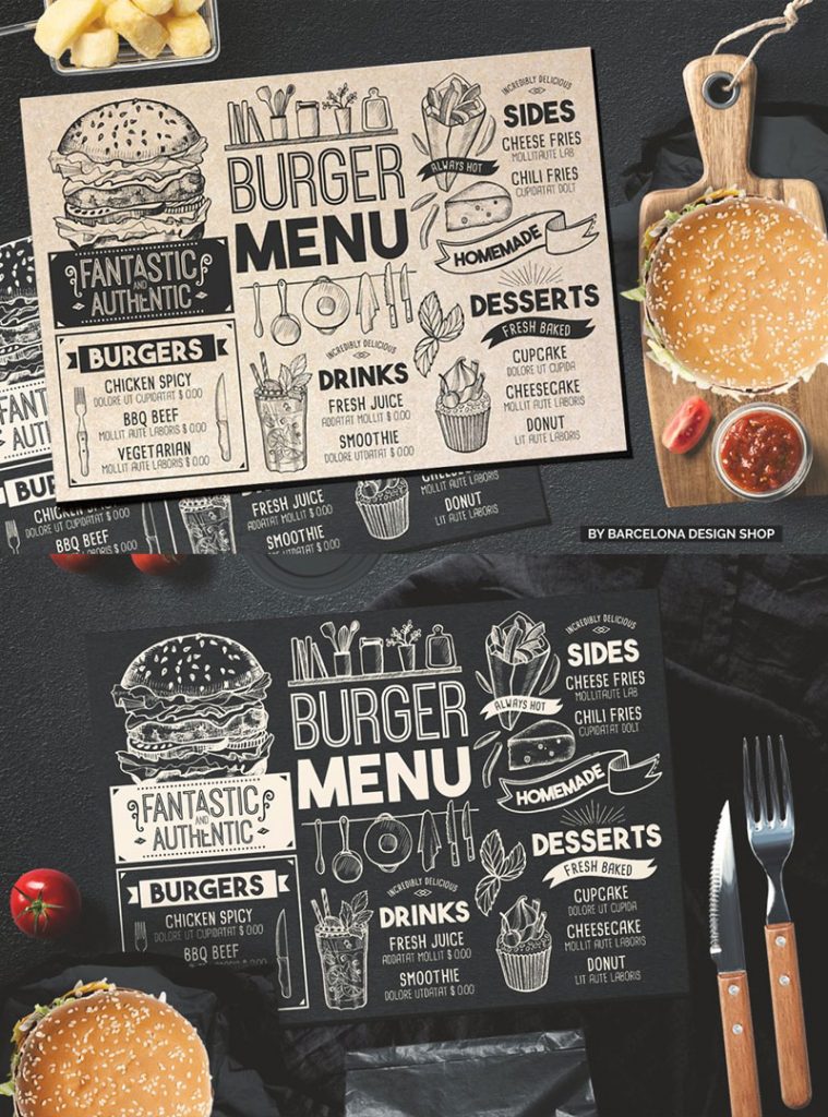 20 Food & Restaurant Menu Flyer Templates | Dribbble Graphics