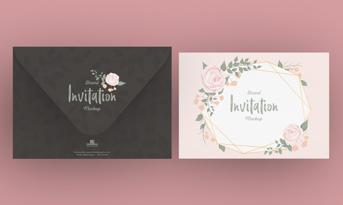 Free Brand Invitation Card Mockup | Dribbble Graphics