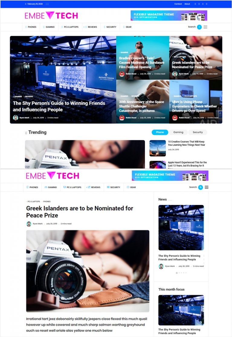 10 Magazine WordPress Themes For Freebies Graphics | Dribbble Graphics