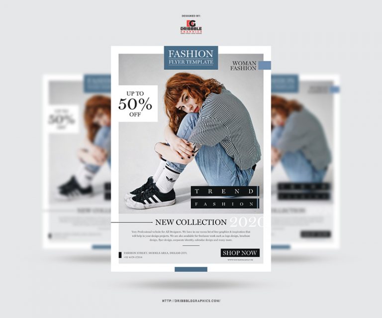 Free Modern Fashion Flyer Design Template | Dribbble Graphics
