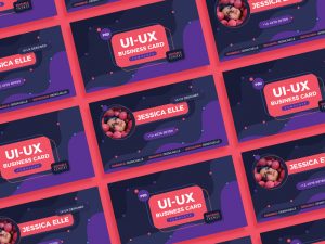 Free Business Card Template For UI UX Designers | Dribbble Graphics