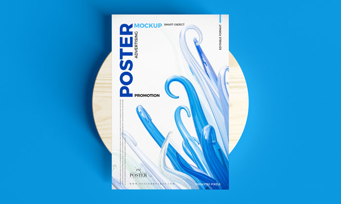 Free Branding Top View Poster Mockup | Dribbble Graphics