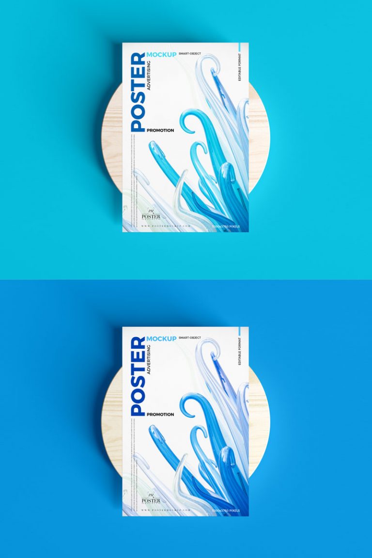 Free Branding Top View Poster Mockup | Dribbble Graphics