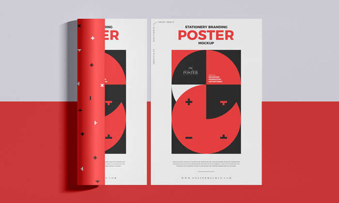 Free Top View Fabulous Branding Poster Mockup | Dribbble Graphics