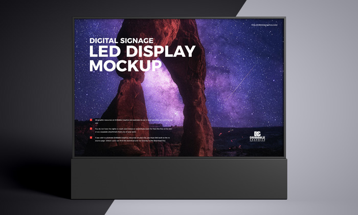 Free Digital Signage LED Display Mockup | Dribbble Graphics