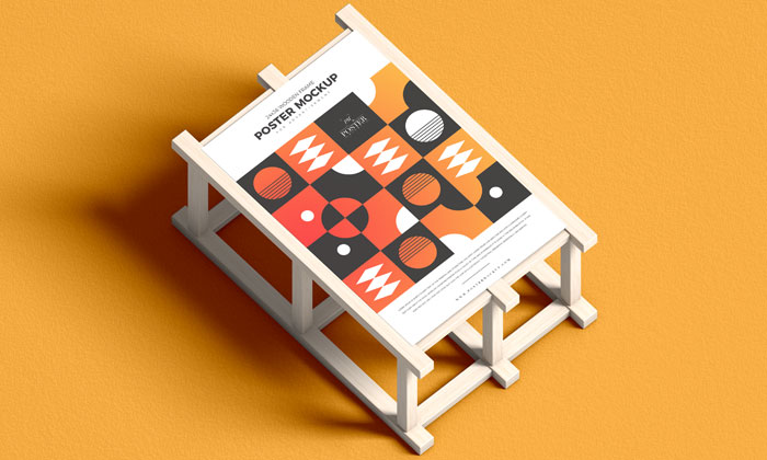 Free-Wooden-Frame-With-Advertising-Poster-Mockup-PSD-300 | Dribbble ...