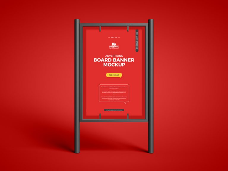Free Advertising Board Banner Mockup | Dribbble Graphics