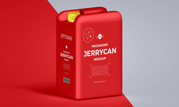 Free Jerrycan Packaging Mockup PSD | Dribbble Graphics