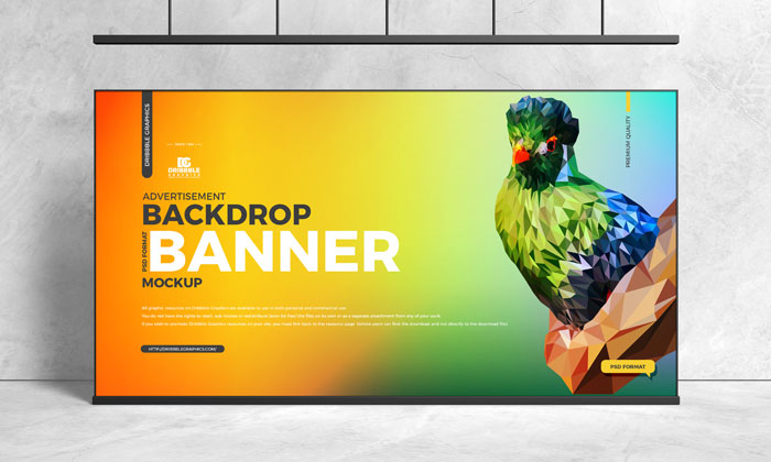 Free Advertisement Backdrop Banner Mockup | Dribbble Graphics