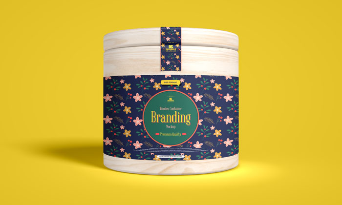 Free Wooden Container Branding Mockup | Dribbble Graphics