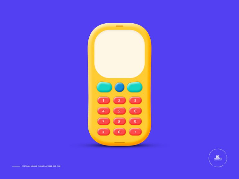 Free Cartoon Mobile Phone Layered PSD File | Dribbble Graphics
