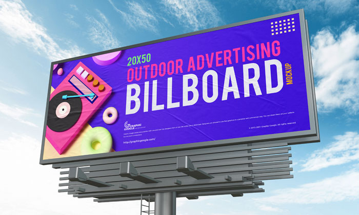 Free Premium Advertising Billboard Mockup | Dribbble Graphics