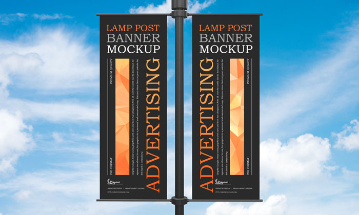 Free-Premium-Lamp-Post-Banner-Mockup-300 | Dribbble Graphics