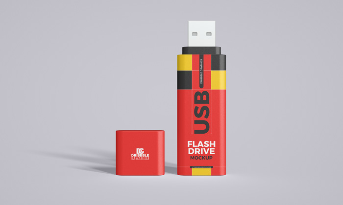 Free Standing USB Flash Drive Mockup | Dribbble Graphics