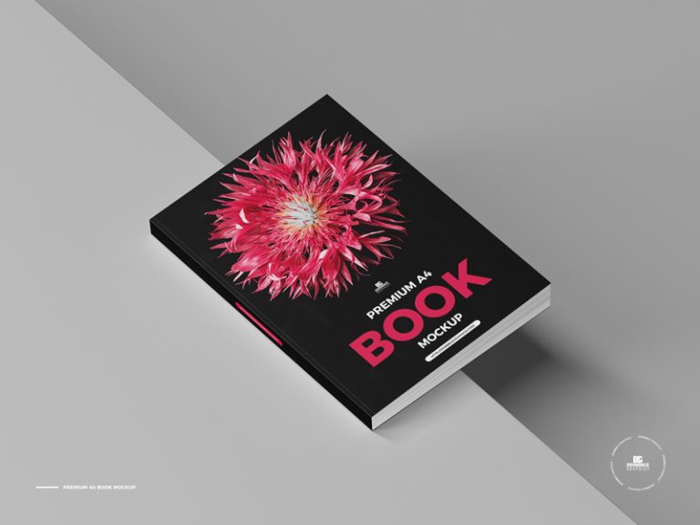 Free Premium A4 Book Mockup | Dribbble Graphics