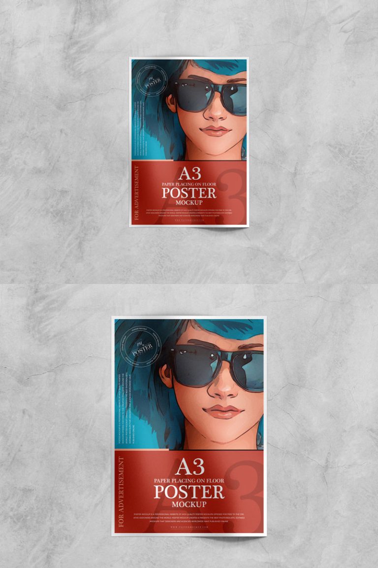 10 Best Free Poster Mockup PSD Design Templates | Dribbble Graphics