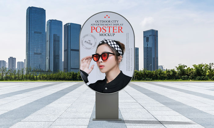 Free Outdoor Publicity Poster Mockup | Dribbble Graphics