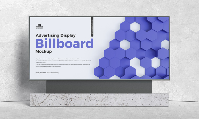 Free Premium Advertising Display Billboard Mockup | Dribbble Graphics