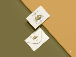 Free Envelope With Invitation Card Mockup | Dribbble Graphics