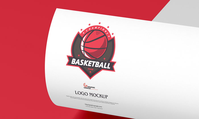 Free Modern Curved Paper Logo Mockup PSD | Dribbble Graphics