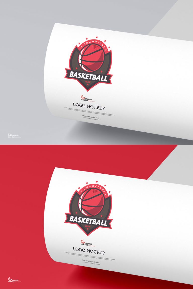 Free Modern Curved Paper Logo Mockup PSD | Dribbble Graphics