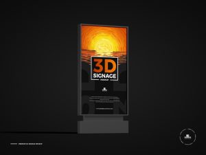 Free Premium 3D Signage Mockup | Dribbble Graphics