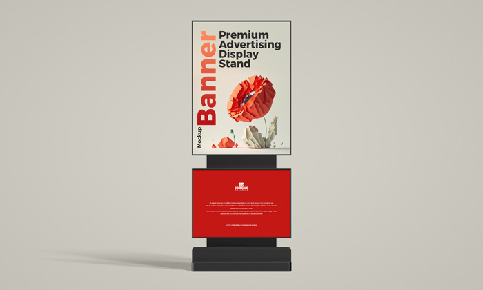 Free Premium Advertising Display Stand Banner Mockup | Dribbble Graphics