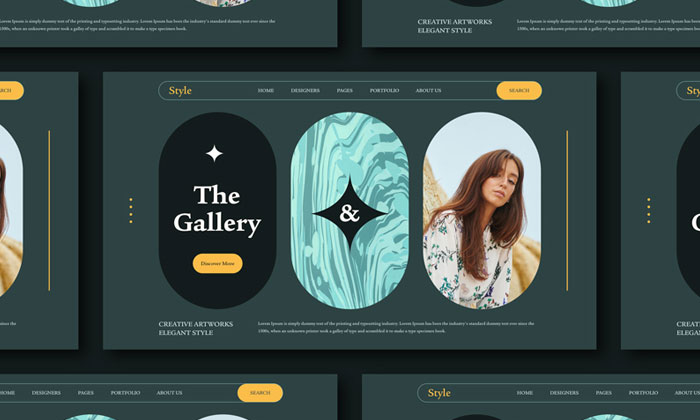 Free Grid Branding Web Banner Mockup | Dribbble Graphics
