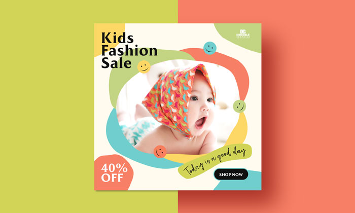 Free Kids Social Media Post Template | Dribbble Graphics