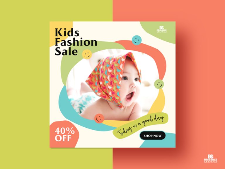 Free Kids Social Media Post Template | Dribbble Graphics