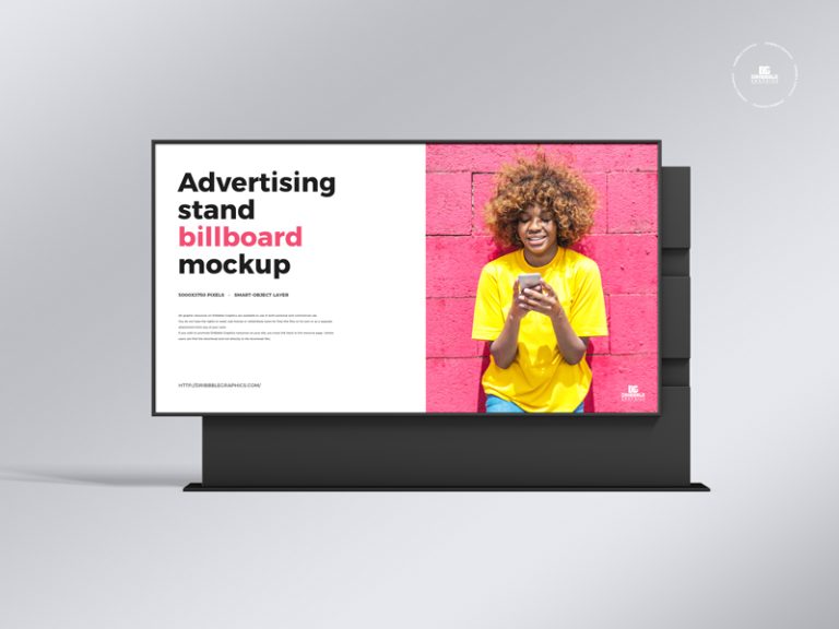 Free Premium Advertising Stand Billboard Mockup | Dribbble Graphics