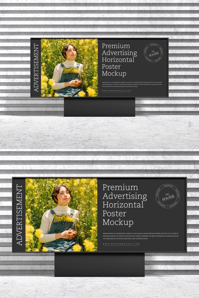 Free Billboard Horizontal Poster Mockup | Dribbble Graphics
